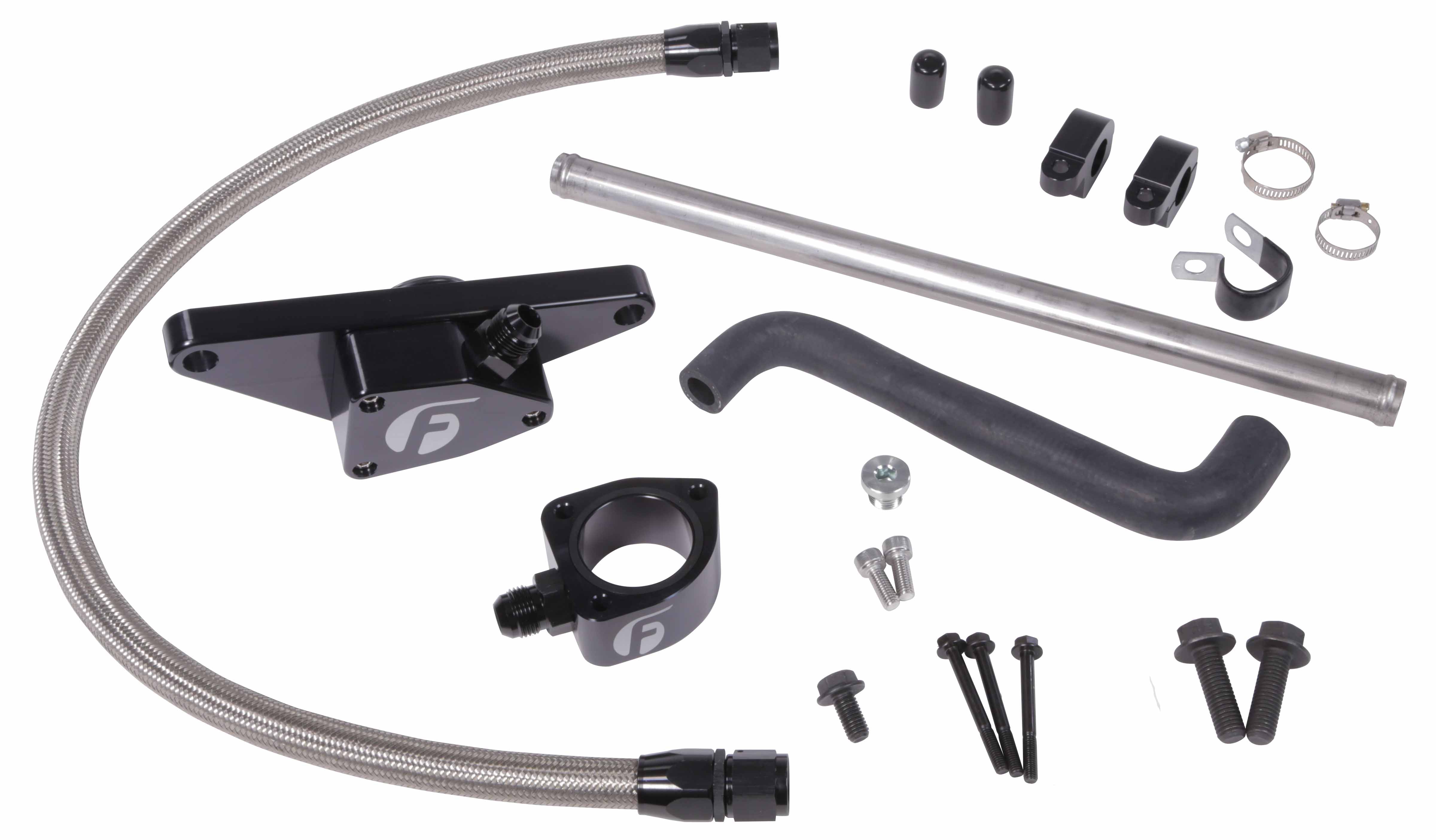 Fleece Coolant Bypass Kit: 03-05 Dodge Cummins Auto Trans w/ Stainless ...