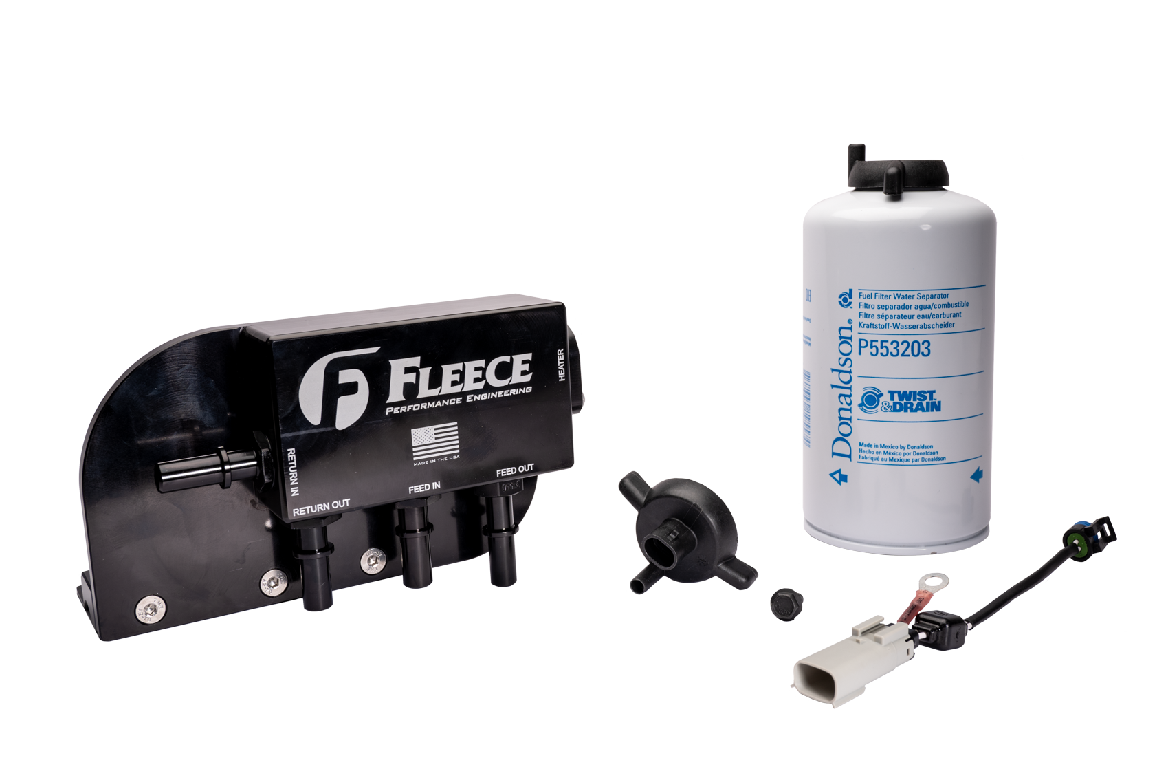 Under Bed Fuel Filter Assembly for 2017-2024 F250-550